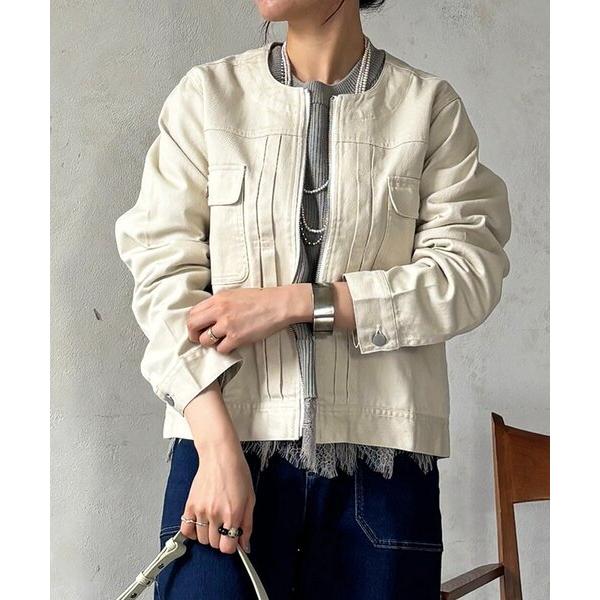 『セール実施中』ZOZO問い合わせ番号:104601683ショップ:un dix cors，アンディコールブランド:un dix cors，アンディコール商品名:ノーカラージップデニムブルゾンカテゴリ:ジャケット/アウター>デニムジャ...