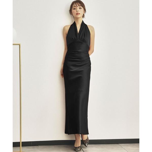 『タイムセール実施中』ZOZO問い合わせ番号:104602081ショップ:RIVER FIELD &amp; Co.，リバーフィールド　アンド　コーブランド:LOWO，ロワ，GIRL，ガール商品名:ホルターネック ロング タイトドレス パー...