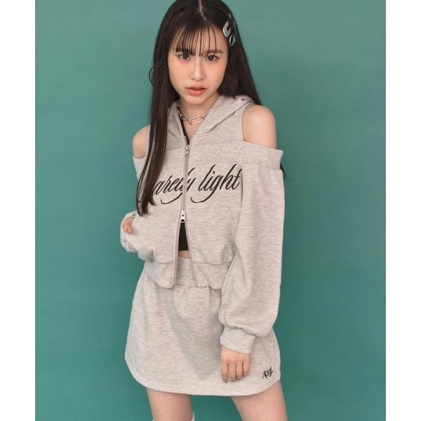 ZOZO問い合わせ番号:104602348ショップ:ANAP，アナップブランド:ANAP GiRL，アナップガール商品名:肩あき ダブル ジップ スウェット パーカー × スカート セットアップカテゴリ:ジャケット/アウター>セットア...