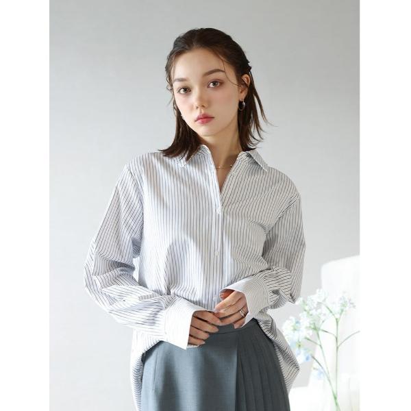 ZOZO問い合わせ番号:104602590ショップ:fifth，フィフスブランド:fifth，フィフス商品名:【cestmignon_mauセレクト】 バック2wayロングカフスストライプシャツカテゴリ:トップス>シャツ/ブラウスブラ...