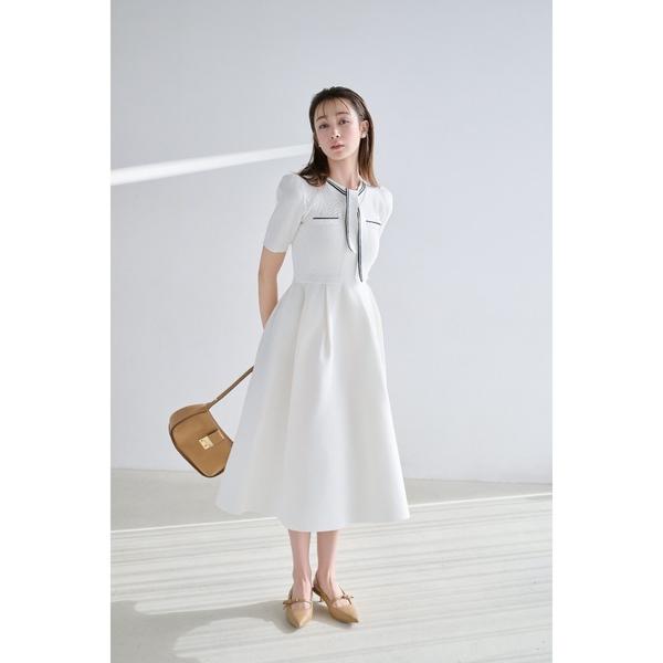 ZOZO問い合わせ番号:104638274ショップ:CELFORD，セルフォードブランド:CELFORD，セルフォード商品名:【UVカット】【洗える】ボウタイニットワンピースカテゴリ:ワンピース/ドレス>ワンピースブランド品番:CWN...