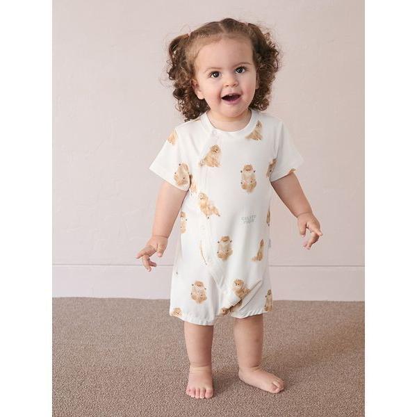 ※このアイテムは返品・交換対象外商品です。ZOZO問い合わせ番号:104638313ショップ:gelato pique，ジェラート　ピケブランド:gelato pique，ジェラートピケ商品名:【BABY】ドッグ柄ロンパースカテゴリ:ママ＆...