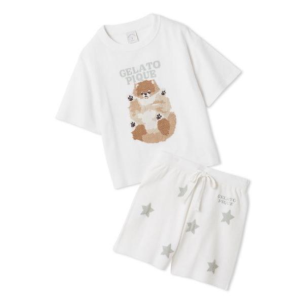 ZOZO問い合わせ番号:104638317ショップ:gelato pique，ジェラート　ピケブランド:gelato pique，ジェラートピケ商品名:【JUNIOR】ドッグジャガードプルオーバー＆ショートパンツセットカテゴリ:ルームウェア...