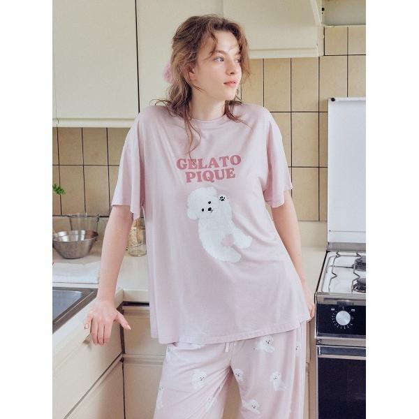 ZOZO問い合わせ番号:104638332ショップ:gelato pique，ジェラート　ピケブランド:gelato pique，ジェラートピケ商品名:ドッグワンポイントTシャツカテゴリ:ルームウェア>ルームウェア/パジャマブランド品...