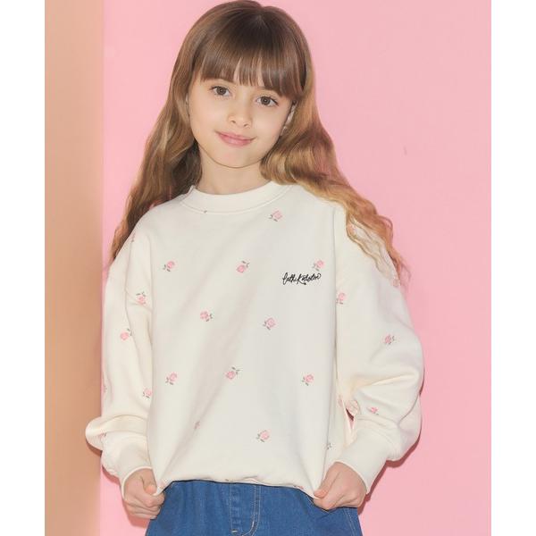 ZOZO問い合わせ番号:104639302ショップ:Cath Kidston，キャス キッドソンブランド:Cath Kidston，キャスキッドソン商品名:キッズ　総柄プリントスウェット Rose Embroideryカテゴリ:トップス&g...