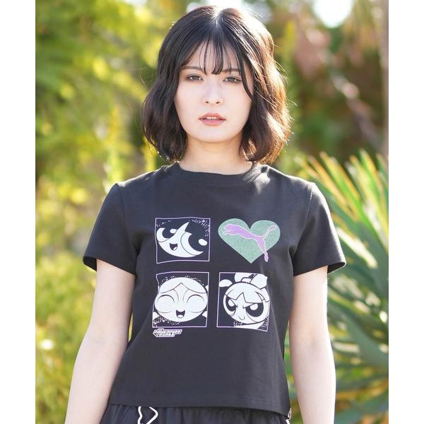 ZOZO問い合わせ番号:104639424ショップ:ムラサキスポーツ，ムラサキスポーツブランド:PUMA，プーマ，ムラサキスポーツ，ムラサキスポーツ商品名:PUMA/プーマ  レディース パワーパフガールズ コラボ Tシャツ PPG SS ...