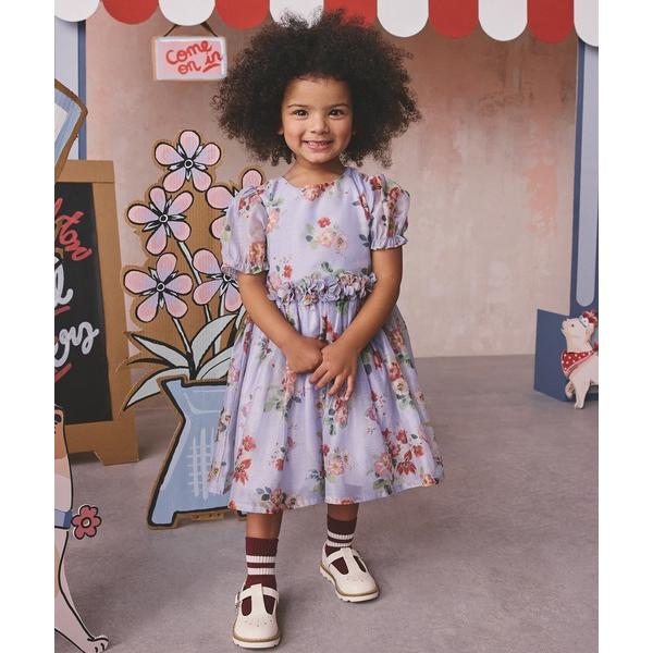 ZOZO問い合わせ番号:104639521ショップ:Cath Kidston，キャス キッドソンブランド:Cath Kidston，キャスキッドソン商品名:キッズ フローラル コサージュ ドレス Archive Floralカテゴリ:ワンピ...