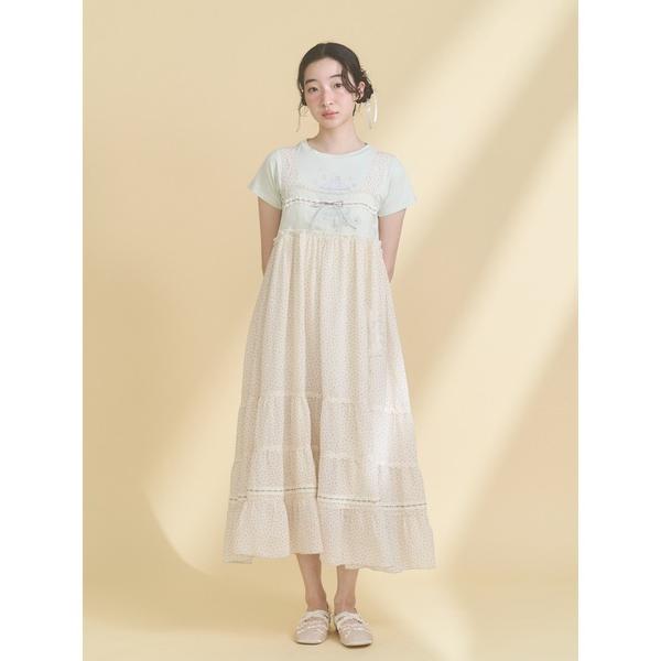 ZOZO問い合わせ番号:104639613ショップ:merry jenny，メリージェニーブランド:merry jenny，メリージェニー商品名:petit flower sheer switchワンピースカテゴリ:ワンピース/ドレス&gt...