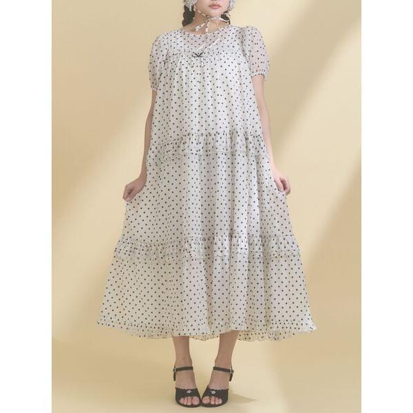 ZOZO問い合わせ番号:104639618ショップ:merry jenny，メリージェニーブランド:merry jenny，メリージェニー商品名:petit flowerフロッキーパフワンピースカテゴリ:ワンピース/ドレス>ワンピース...