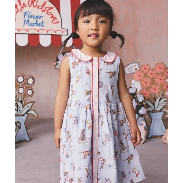 ZOZO問い合わせ番号:104639684ショップ:Cath Kidston，キャス キッドソンブランド:Cath Kidston，キャスキッドソン商品名:キッズ ラウンドカラー ノースリーブ ワンピース Hackney Dogsカテゴリ:...