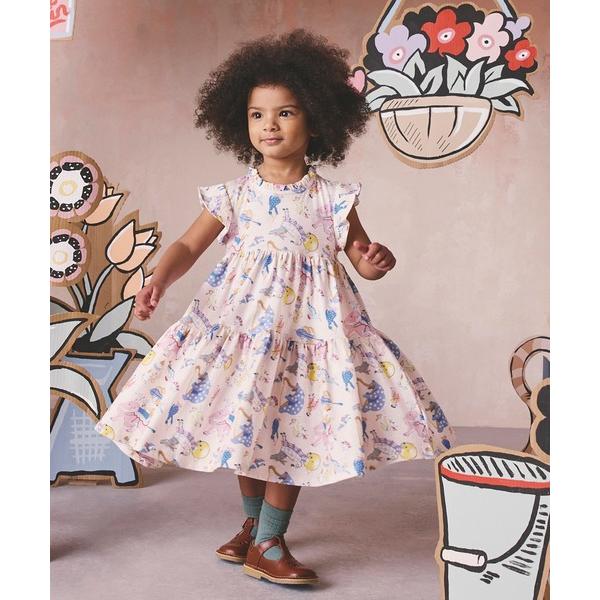 『タイムセール実施中』ZOZO問い合わせ番号:104639687ショップ:Cath Kidston，キャス キッドソンブランド:Cath Kidston，キャスキッドソン商品名:キッズ ティアード ワンピース Musical Animals...