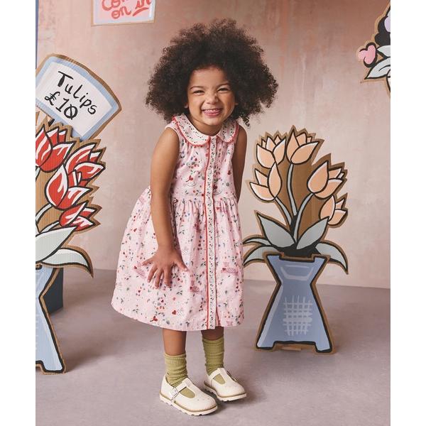 『タイムセール実施中』ZOZO問い合わせ番号:104639706ショップ:Cath Kidston，キャス キッドソンブランド:Cath Kidston，キャスキッドソン商品名:キッズ ラウンドカラー ノースリーブ ワンピース Puppy ...