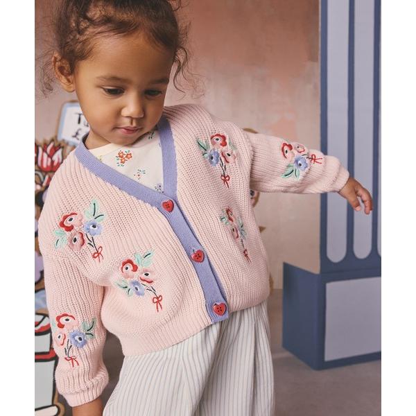 『タイムセール実施中』ZOZO問い合わせ番号:104639710ショップ:Cath Kidston，キャス キッドソンブランド:Cath Kidston，キャスキッドソン商品名:キッズ 刺繍カーディガン Flower Bunch Embro...