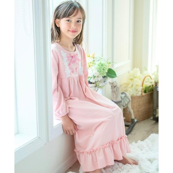 『セール実施中』ZOZO問い合わせ番号:104640510ショップ:Catherine Cottage，キャサリンコテージブランド:Catherine Cottage，キャサリンコテージ商品名:長袖フラワーレース＆クロスリボンネグリジェカテ...