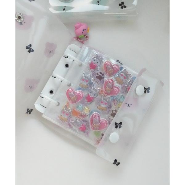 『タイムセール実施中』ZOZO問い合わせ番号:104640768ショップ:Port，ポートブランド:Jelly moo，ジェリームー商品名:【 Jelly moo / ジェリームー 】 A8サイズ くまプリント ミニクリアバインダー シール...