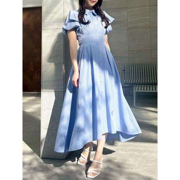 ZOZO問い合わせ番号:104640892ショップ:dazzlin，ダズリンブランド:dazzlin，ダズリン商品名:リボンスリーブシャツワンピースカテゴリ:ワンピース/ドレス>ワンピースブランド品番:022620302101素材:[...
