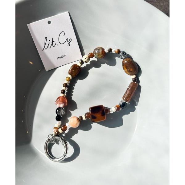 『タイムセール実施中』ZOZO問い合わせ番号:104641567ショップ:FUNALIVE，ファンアライブブランド:lit.Cy，リットシー，FUNALIVE，ファンアライブ商品名:ブラウンストーンビーズショートスマホストラップカテゴリ:P...