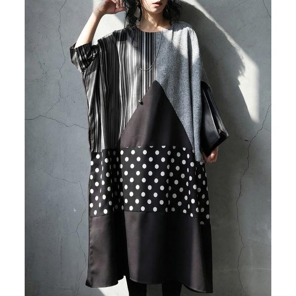 ZOZO問い合わせ番号:104641992ショップ:antiqua，アンティカブランド:antiqua，アンティカ商品名:七分袖 異素材切替 ロング ワンピースカテゴリ:ワンピース/ドレス>ワンピースブランド品番:PA-03882素材...