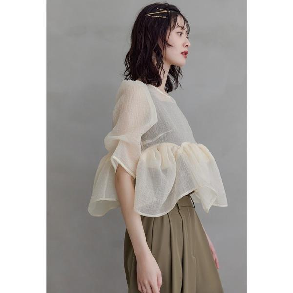 ZOZO問い合わせ番号:104642227ショップ:bflat，ビーフラットブランド:niana，ニアナ，et.UNiVER，エトユニベール商品名:オーガンザペプラムトップスセットアップドレス 3点セット セパレート パンツドレス 結婚式 ...