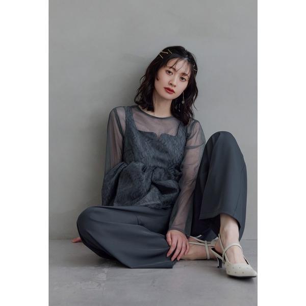 ZOZO問い合わせ番号:104642287ショップ:bflat，ビーフラットブランド:niana，ニアナ，et.UNiVER，エトユニベール商品名:レースペプラムビスチェオーバーレイセットアップドレス 3点セット セパレート パンツドレス ...
