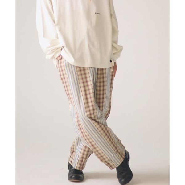 ZOZO問い合わせ番号:104642301ショップ:ONE DAY KMC，ワンデイケイエムシーブランド:ADAM PATEK，アダムパテック商品名:ADAMPATEK/jacquard check-stripe easy pants/チェ...