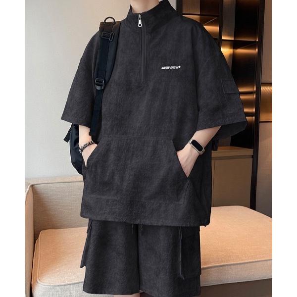 『タイムセール実施中』ZOZO問い合わせ番号:104642416ショップ:Ada.，エイダブランド:SHEPP，シープ商品名:【2点セット】ナイロンハーフジップセットアップショートパンツカテゴリ:ジャケット/アウター>セットアップブラ...