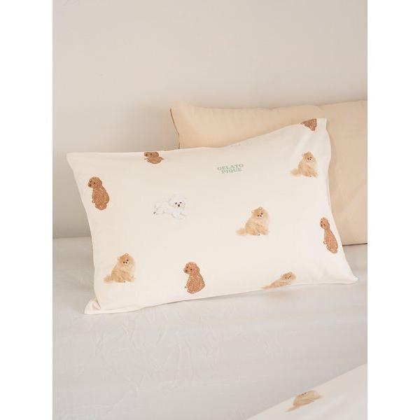 ZOZO問い合わせ番号:104677682ショップ:gelato pique，ジェラート　ピケブランド:gelato pique Sleep，ジェラートピケスリープ商品名:【Sleep】DOG柄プリントピローケースカテゴリ:インテリア&gt...