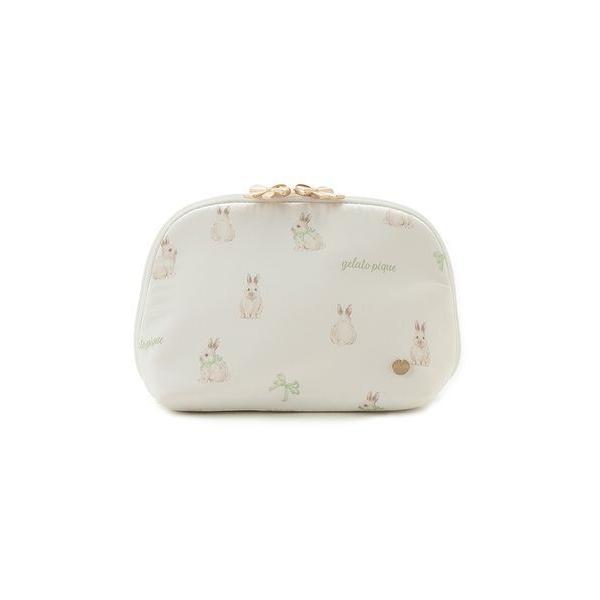 ZOZO問い合わせ番号:104677700ショップ:gelato pique，ジェラート　ピケブランド:gelato pique，ジェラートピケ商品名:ラビット柄ポーチカテゴリ:財布/小物>ポーチブランド品番:PWGB261676素材...