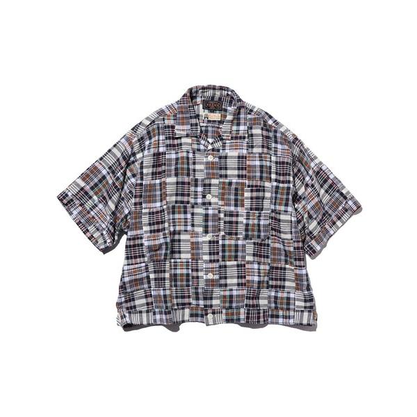 ZOZO問い合わせ番号:104679441ショップ:BEAMS MEN，ビームス メンブランド:BEAMS PLUS，ビームスプラス商品名:Cabana Boy-SHT Patchwork Madras Navyカテゴリ:トップス>シ...