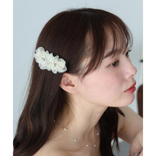 ZOZO問い合わせ番号:104680804ショップ:BLUEEAST，ブルーイーストブランド:BLUEEAST，ブルーイースト商品名:オーガンジーパールヘアピンカテゴリ:ヘアアクセサリー>ヘアピンブランド品番:512610-2868カ...