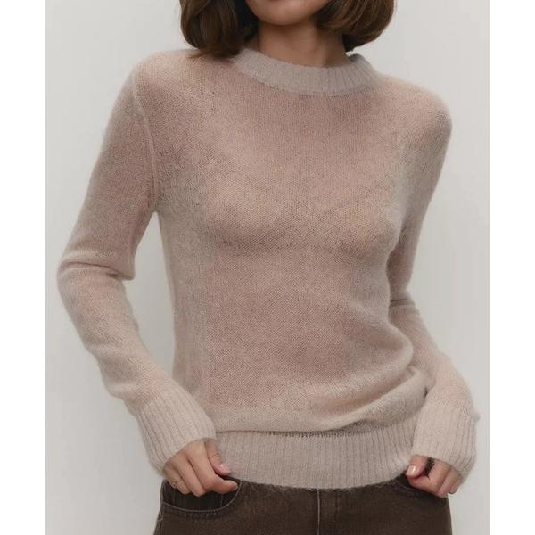 『タイムセール実施中』ZOZO問い合わせ番号:104681368ショップ:by LEGNA，バイレグナブランド:by LEGNA，バイレグナ商品名:ほんのり透けるニットカテゴリ:トップス>ニット/セーターブランド品番:tp2602-5...