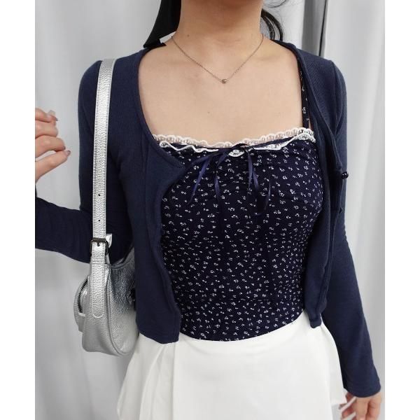 ZOZO問い合わせ番号:104681926ショップ:CORNERS，コーナーズブランド:Lots of Love，ロッツオブラブ，CORNERS，コーナーズ商品名:小花柄キャミ＋ カーディガン SETカテゴリ:トップス>カーディガン/...