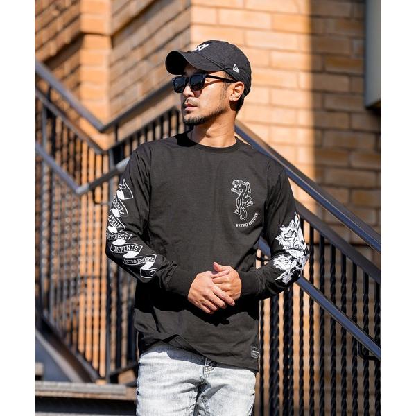 ZOZO問い合わせ番号:104682083ショップ:adamsJUGGLER，アダムスジャグラーブランド:adamsJUGGLER，アダムスジャグラー商品名:RTEGタトゥーロンティーカテゴリ:トップス>Tシャツ/カットソーブランド品...