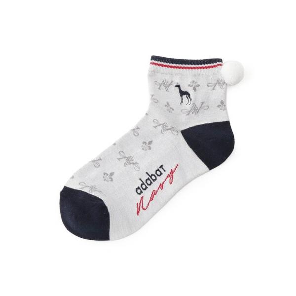 ※このアイテムは返品・交換対象外商品です。ZOZO問い合わせ番号:104682185ショップ:adabat，アダバットブランド:adabat，アダバット商品名:【ADABAT NAVY】ポンポンショートソックスカテゴリ:レッグウェア>...