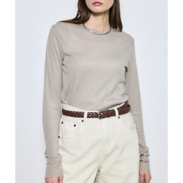 ZOZO問い合わせ番号:104683418ショップ:AZUL BY MOUSSY，アズールバイマウジーブランド:AZUL BY MOUSSY，アズールバイマウジー商品名:シアー素材ロングTシャツカテゴリ:トップス>Tシャツ/カットソー...