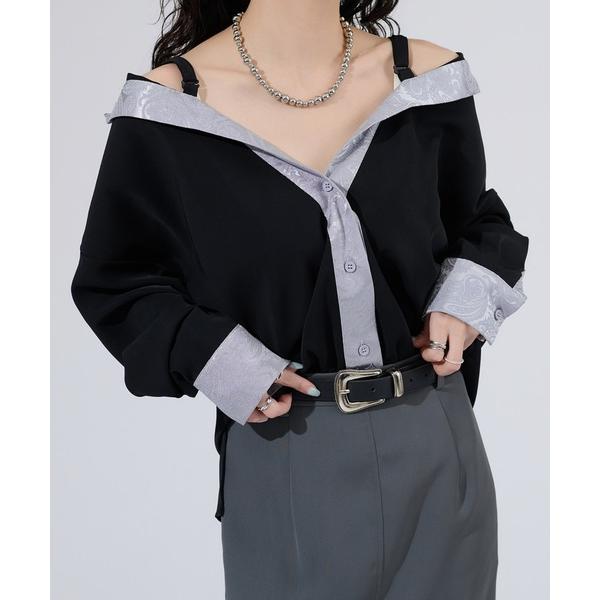 『セール実施中』ZOZO問い合わせ番号:104684013ショップ:Ellno Loset，エルノロゼットブランド:Ellno de Mavie，エルノデメヴィ商品名:2wayジャガードクレリックシャツカテゴリ:トップス>シャツ/ブラ...