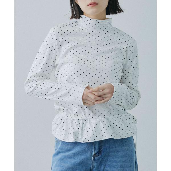 『タイムセール実施中』ZOZO問い合わせ番号:104684430ショップ:Ada.，エイダブランド:Mirette，ミレット商品名:ドットペプラム ハイネックトップス / Polka Dot Peplum High-Neck Topカテゴリ...