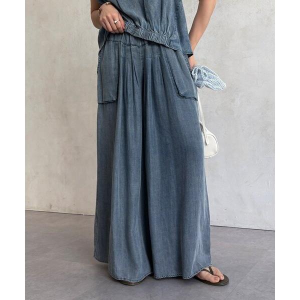 ZOZO問い合わせ番号:104684782ショップ:DouDou，ドゥドゥブランド:DouDou，ドゥドゥ商品名:【WEB限定/セットアップ対応】リヨセルデニムワイドパンツカテゴリ:パンツ>その他パンツブランド品番:DDZ106120...