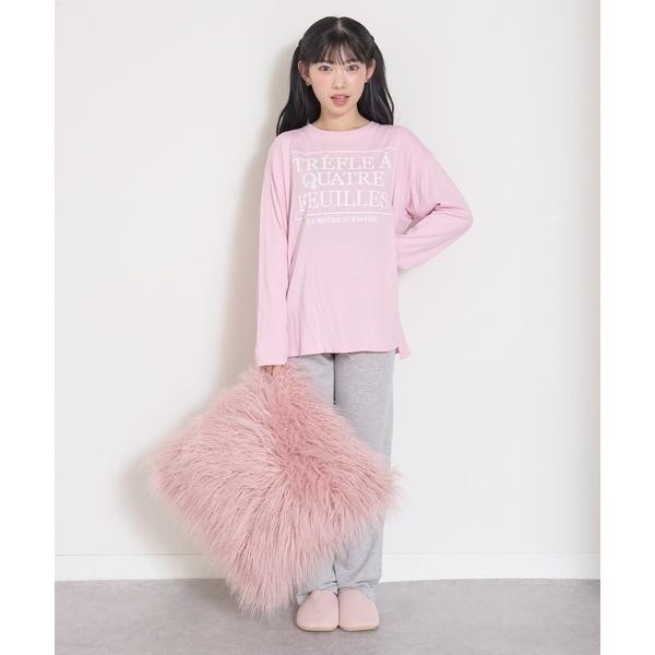 ZOZO問い合わせ番号:104685187ショップ:NARUMIYA ONLINE，ナルミヤ オンラインブランド:LOVETOXIC，ラブトキシック商品名:【ルームウェア/パジャマ】発砲ロゴプリント長袖セットカテゴリ:ルームウェア>ル...