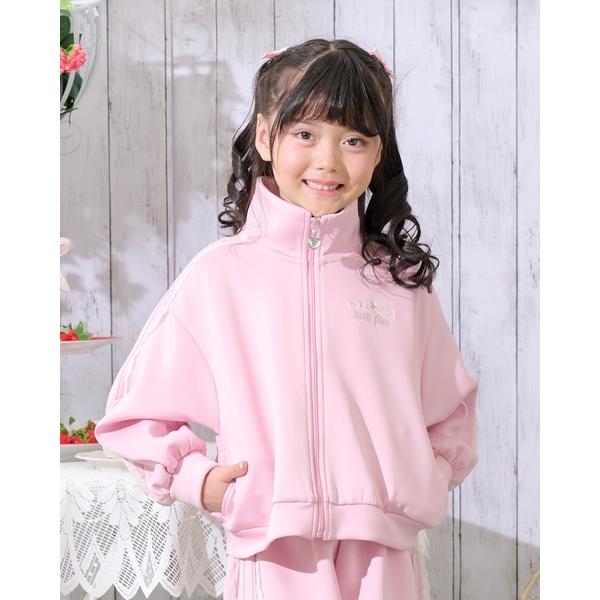 ZOZO問い合わせ番号:104685229ショップ:NARUMIYA ONLINE，ナルミヤ オンラインブランド:mezzo piano，メゾピアノ商品名:袖レースライン　ZIPジャージカテゴリ:トップス>ジャージブランド品番:606...