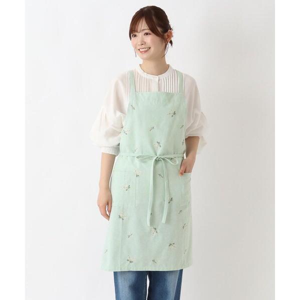 ZOZO問い合わせ番号:104720711ショップ:WORLD ONLINE STORE SELECT，ワールドオンラインストアセレクトブランド:one'sterrace，ワンズテラス商品名:フラワー 刺繍エプロン X型カテゴリ:食器/キッ...