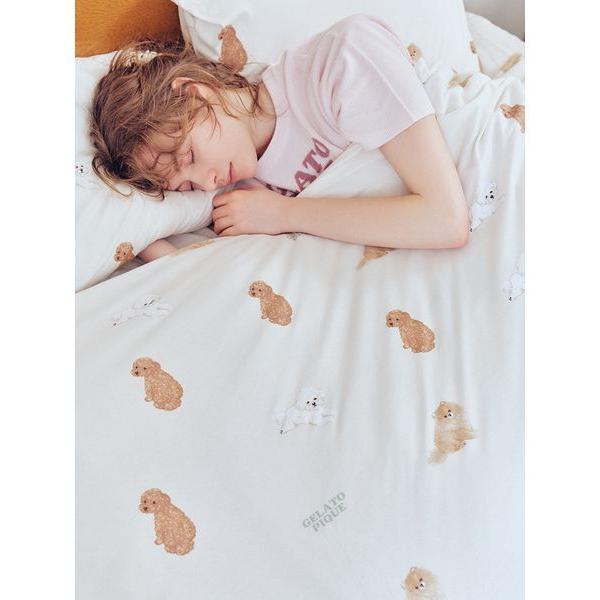 ZOZO問い合わせ番号:104720860ショップ:gelato pique，ジェラート　ピケブランド:gelato pique Sleep，ジェラートピケスリープ商品名:【Sleep】DOG柄プリント寝具２点セット(シングル)カテゴリ:イ...