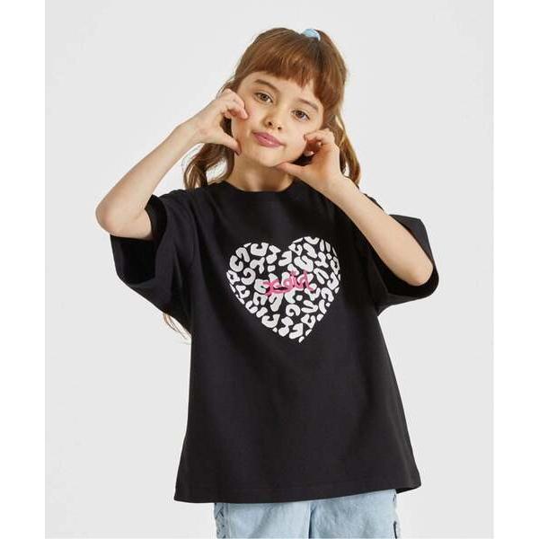 ZOZO問い合わせ番号:104721100ショップ:X-girl Stages，エックスガール ステージスブランド:X-girl Stages，エックスガールステージス商品名:レオパードハートプリント 半袖Tシャツカテゴリ:トップス>...