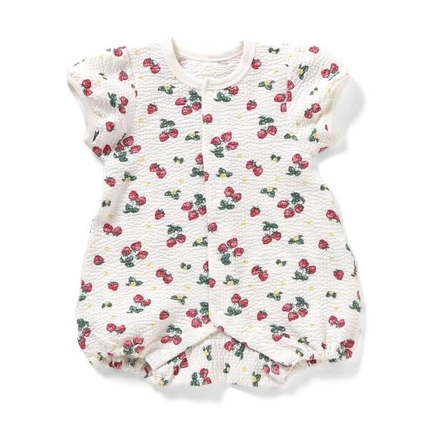 ※このアイテムは返品・交換対象外商品です。ZOZO問い合わせ番号:104721317ショップ:F.O.Online Store，エフオーオンラインストアブランド:Ampersand，アンパサンド商品名:【リンク】いちご総柄ロンパスカテゴリ:...