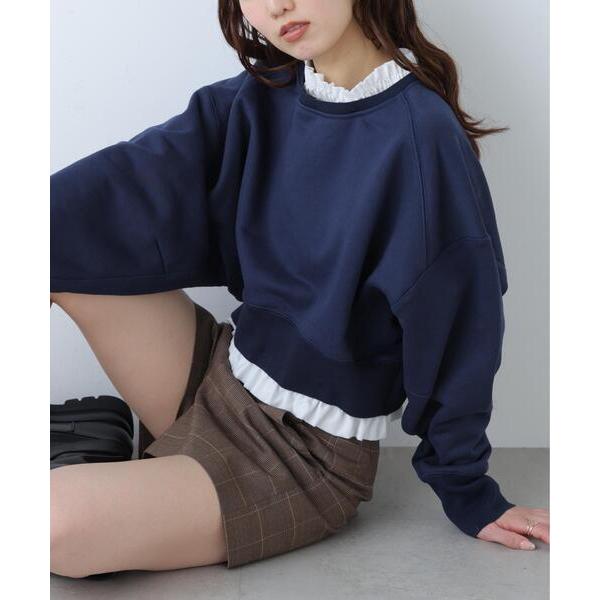 ZOZO問い合わせ番号:104721733ショップ:FREE'S MART，フリーズマートブランド:FREE'S MART，フリーズマート商品名:【MFM】フリルドッキングスウェットカテゴリ:トップス>Tシャツ/カットソーブランド品番...