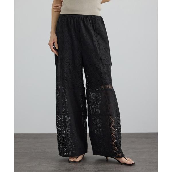 ZOZO問い合わせ番号:104722938ショップ:ADAM ET ROPE'，アダムエロペブランド:SALON adam et rope'，サロン アダム エ ロペ商品名:【WEB限定】パッチワークレースパンツ / セットアップ対応カテゴ...