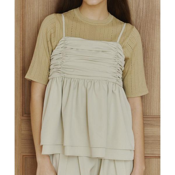 ZOZO問い合わせ番号:104723028ショップ:IF Div.，アイエフディビジョンブランド:OLUN，オルン商品名:front gathered ruffle bustier/フロントギャザーフリルビスチェ【セットアップ対応】カテゴリ...