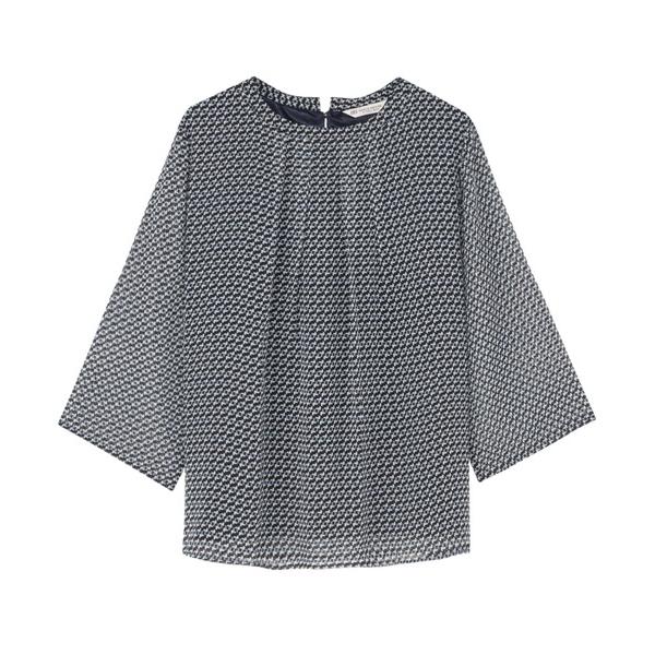 ZOZO問い合わせ番号:104723267ショップ:TOKYO SHIRTS，トーキョーシャツブランド:TOKYO SHIRTS，トウキョウシャツ，BRICK HOUSE by TOKYO SHIRT，ブリックハウス商品名:幾何学柄 シフォ...
