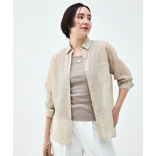 ZOZO問い合わせ番号:104723306ショップ:NOLLEY'S，ノーリーズブランド:NOLLEY'S Sophi，ノーリーズソフィ，NOLLEY'S，ノーリーズ商品名:ウォッシャブルシアーオーガンジー2WAYシャツカテゴリ:トップス&...