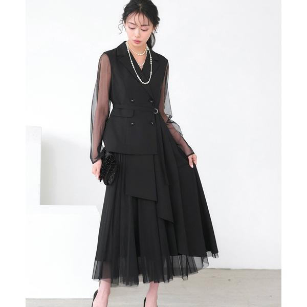 ZOZO問い合わせ番号:104723380ショップ:RUIRUE BOUTIQUE，ルイルエブティックブランド:RUIRUE BOUTIQUE，ルイルエブティック商品名:オケージョン 結婚式ドレス ｜ チュール レイヤード ジャケット ワン...